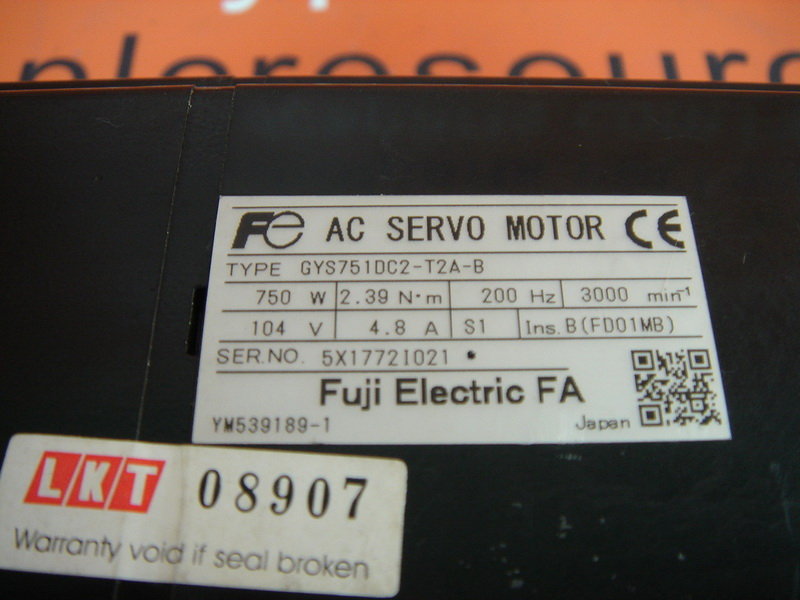 FUJI 富士 GYS751DC2-T2A-B MOTOR 馬達 - PLC DCS SERVO Control MOTOR POWER SUPPLY IPC ROBOT